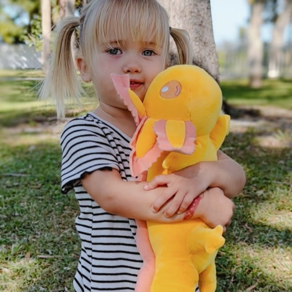 Yellow Weighted Axolotl Plush 2lb | Sensory Comfort Toy – Axol and Friends