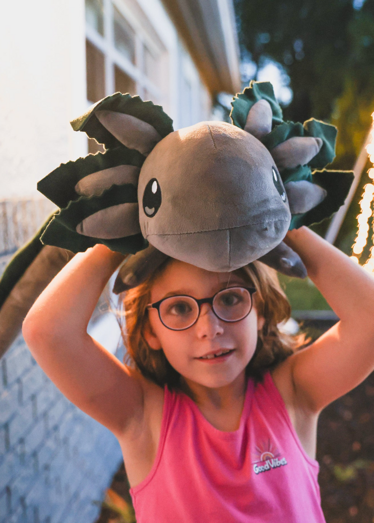 4lb Gray Weighted Realistic Axolotl Plush– Axol and Friends
